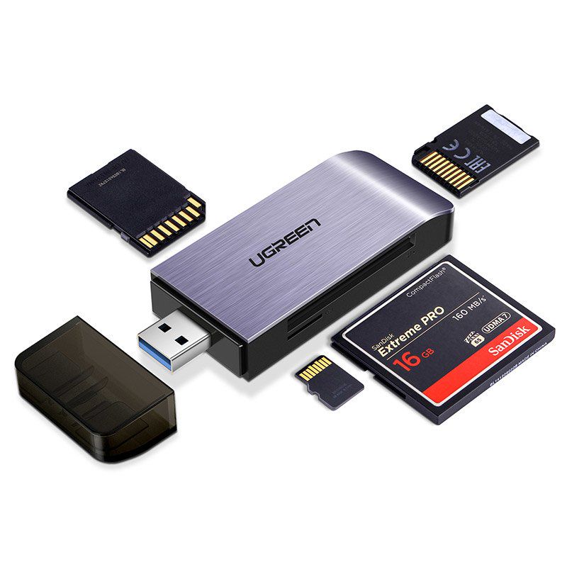 UGREEN Atminties kortelių microSD, SD, CF, MS skaitytuvas USB 3.0 | LEMONA